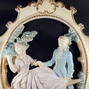 Vintage Chalkware Wall Plaque; Devonware Wall Art Made in Canada; Hand ...