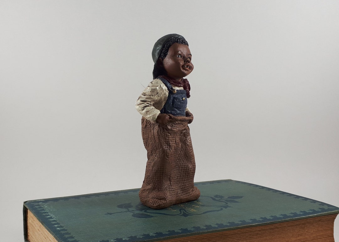 Barney by Martha Holcombe Little Boy in Sack Race Figurine God is Love ...