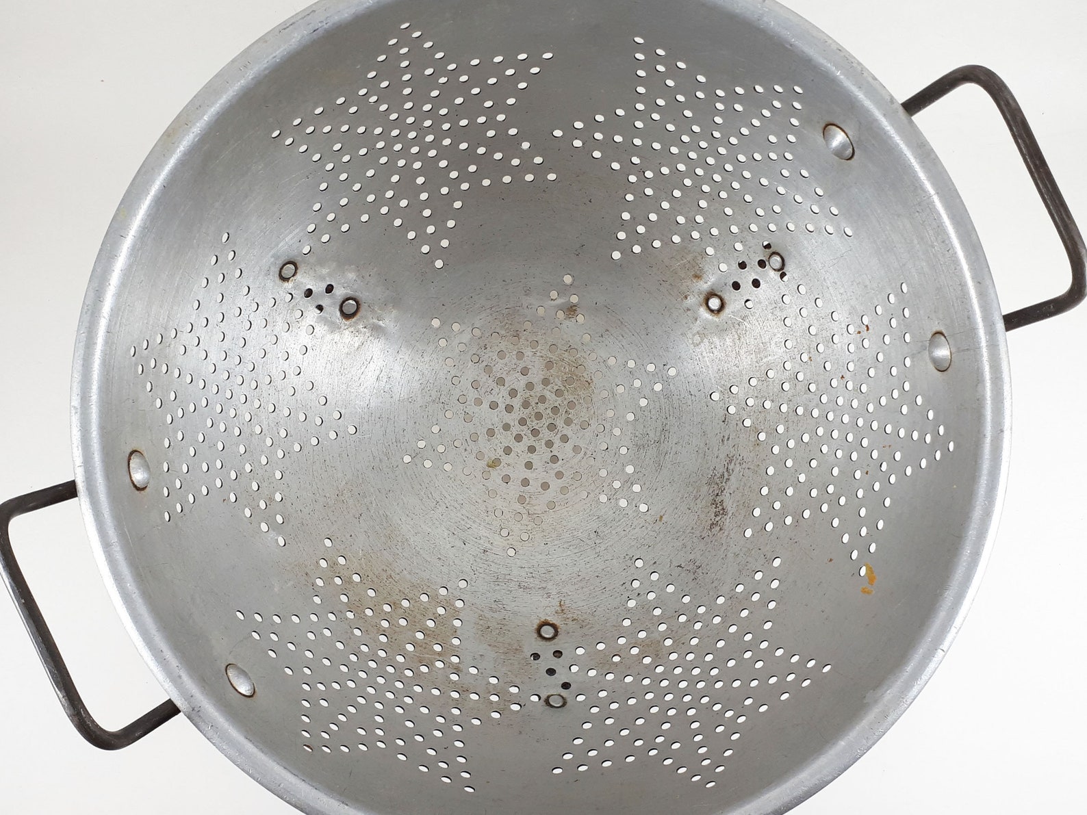 Rustic Aluminum Colander Star Design Vintage Kitchen Strainer Country ...