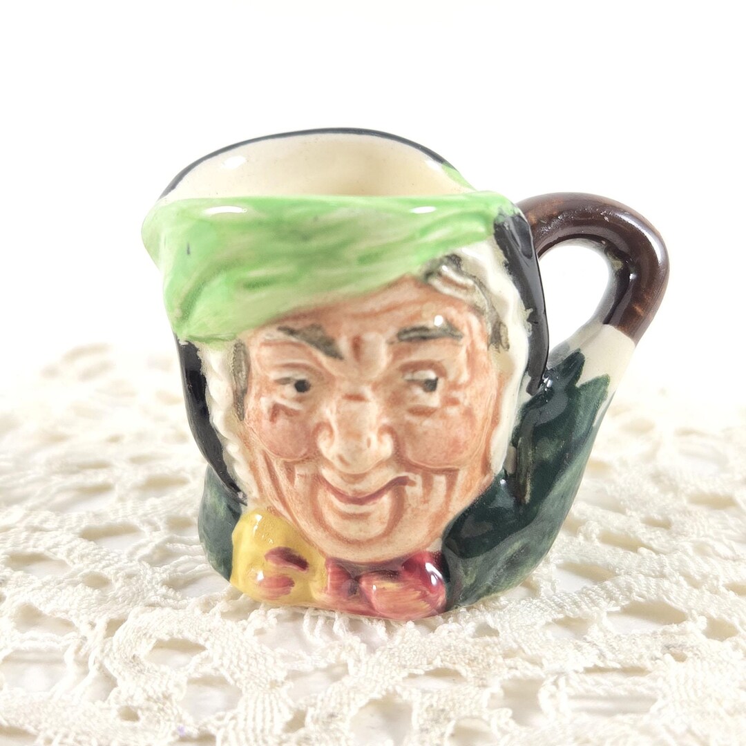 Tiny Sairey Gamp Toby Jug; Vintage Royal Doulton Miniature Toby Mug ...