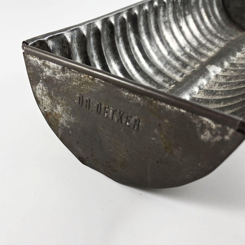 Vintage Shaped Bread Pan Dr. Oetker Loaf Baking Tin Half Round Baker ...