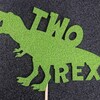 Two Rex Cake Topper, Two Rex Cupcake Topper, T REX Party Decor ...