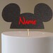 Mouseketeer Mickey Mouse Ears Cake Topper, Mickey Ear Hat Cake Topper ...