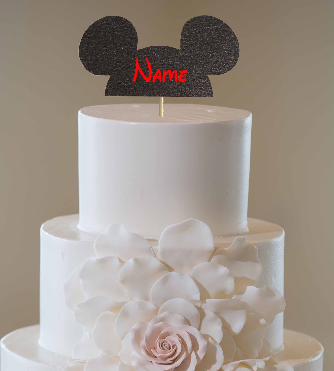 Mouseketeer Mickey Mouse Ears Cake Topper Mickey Ear Hat Cake | Etsy