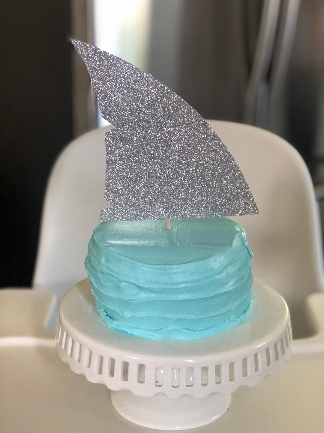 Shark Fin Cake Topper, Shark Theme Party Decor, Ocean Party Decor, Baby ...