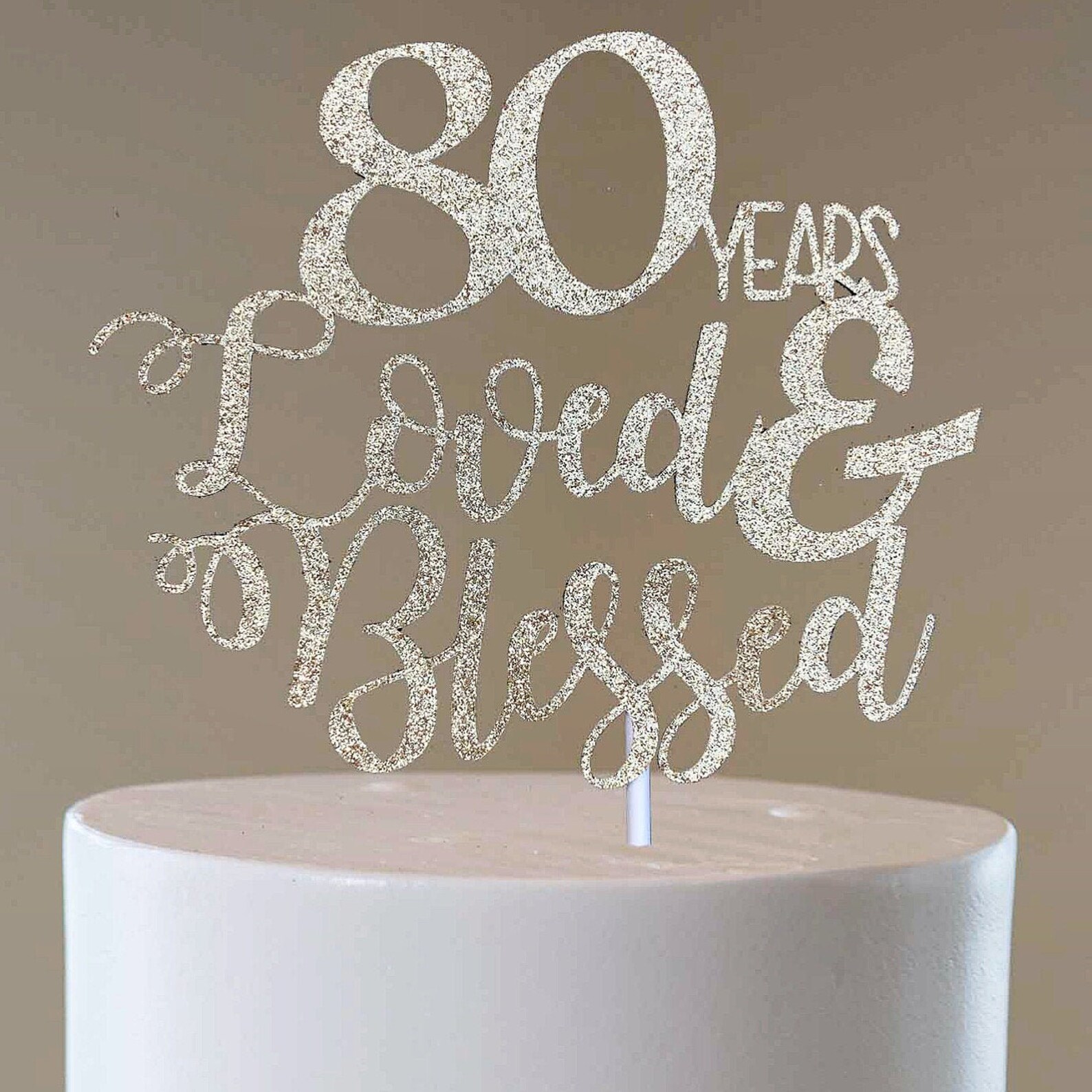 80 Years Loved Cake Topper Grandma Birthday Cake Topper - Etsy