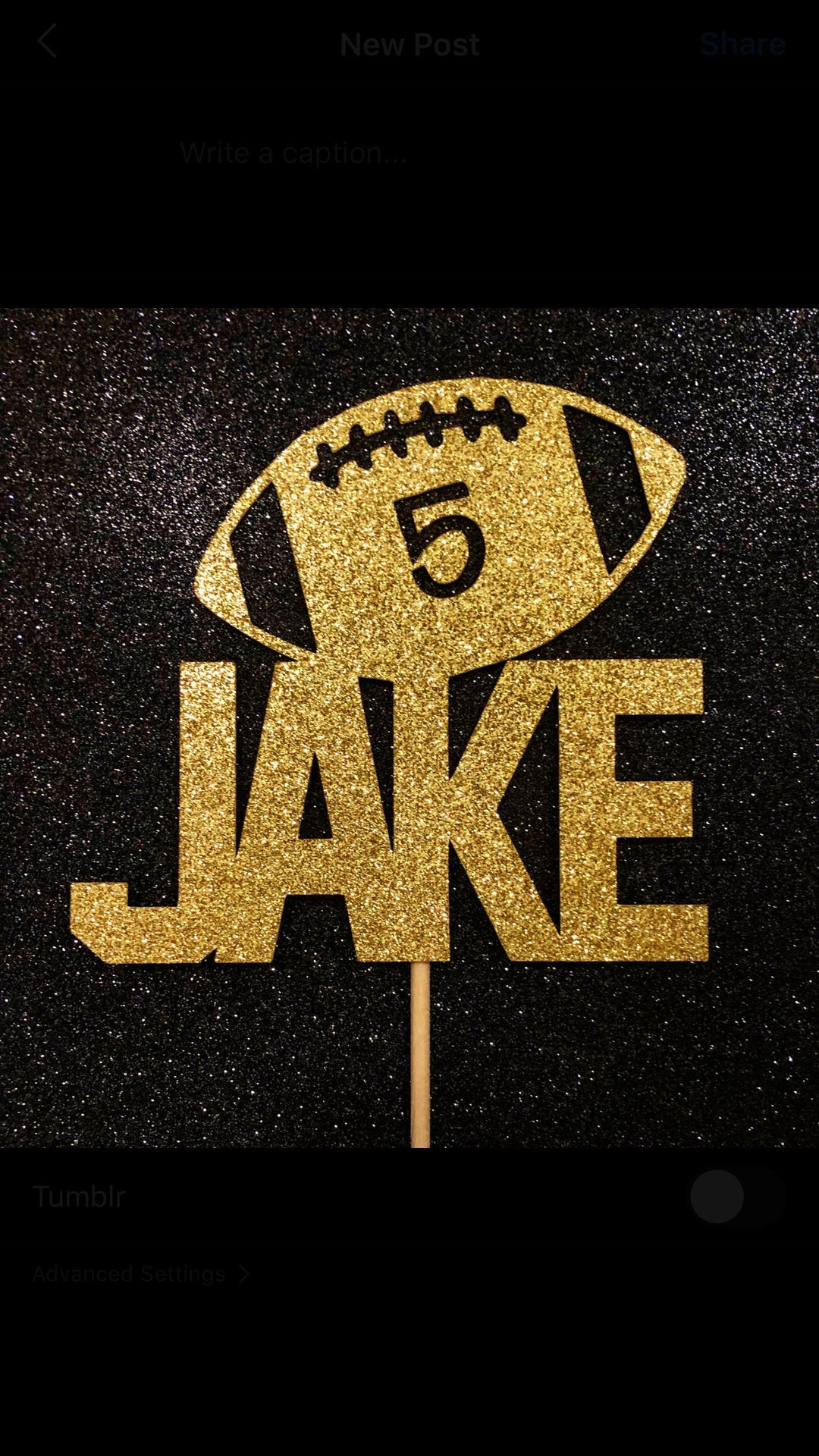 Football Cake Topper, Personalized FOOTBALL Cake Topper, Custom ...