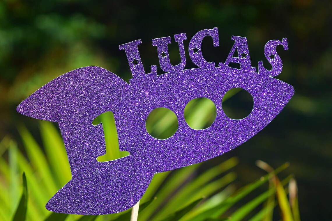 Personalized Rocket Cake Topper, Rocket Name and Age Cake Topper, Space ...