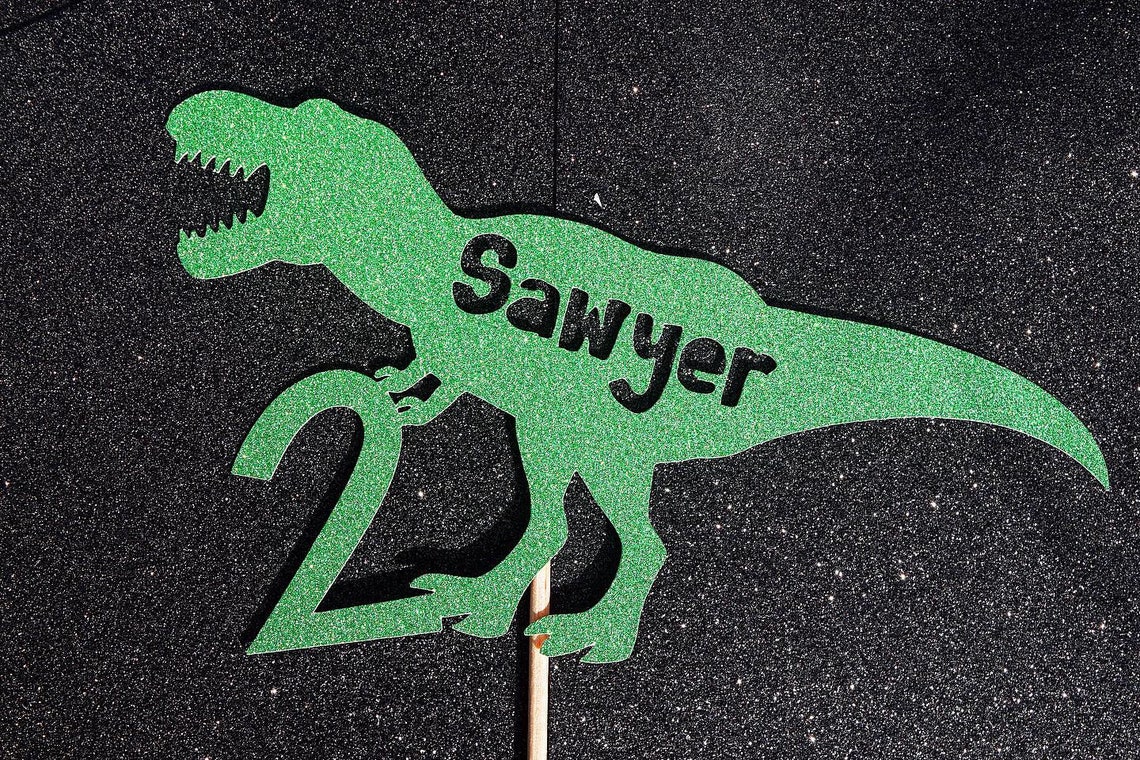 Two Rex Cake Topper Two Rex Cupcake Topper T REX Party | Etsy