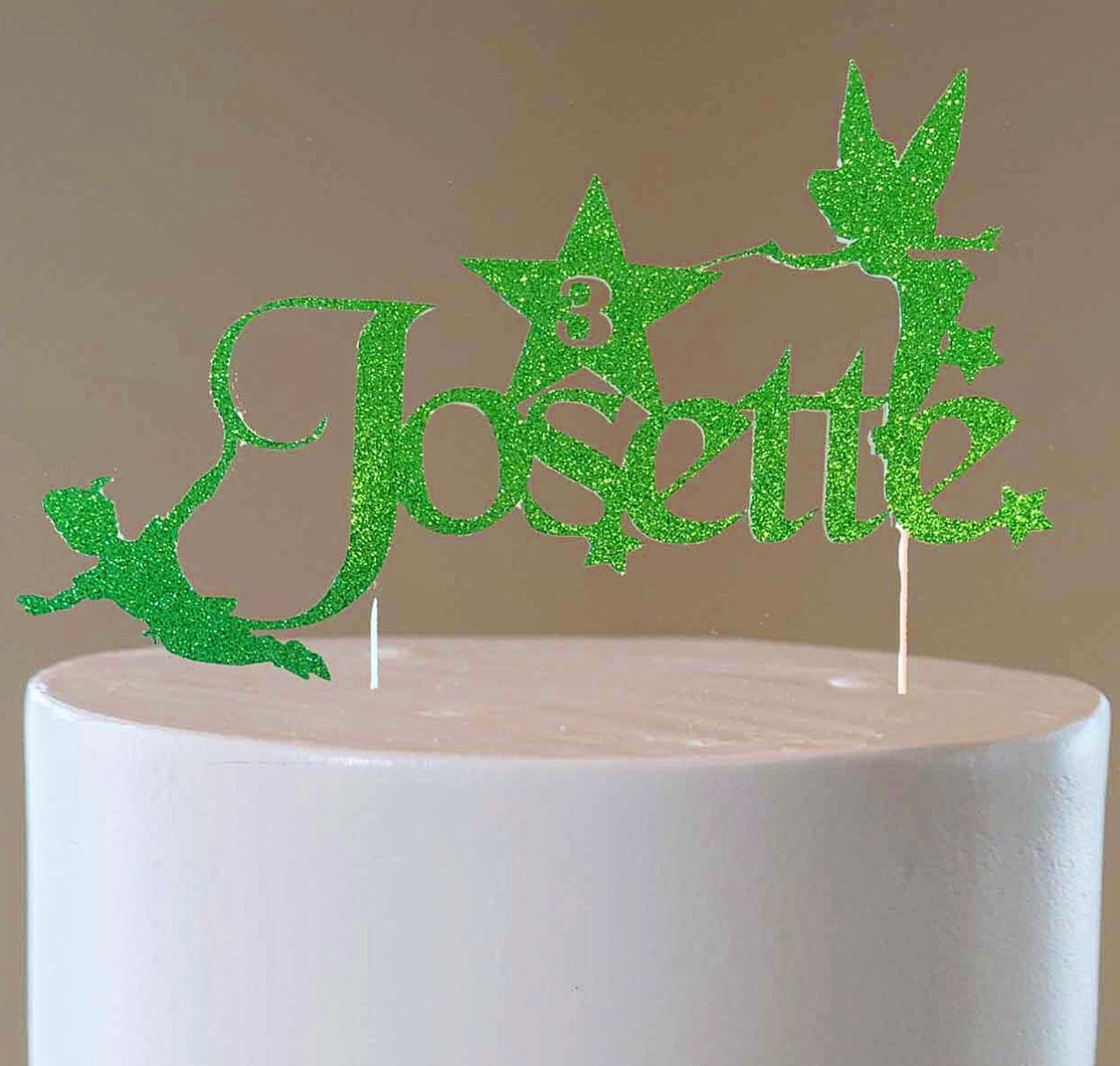 Peter Pan Personalized Cake Topper Tinkerbell Personalized - Etsy