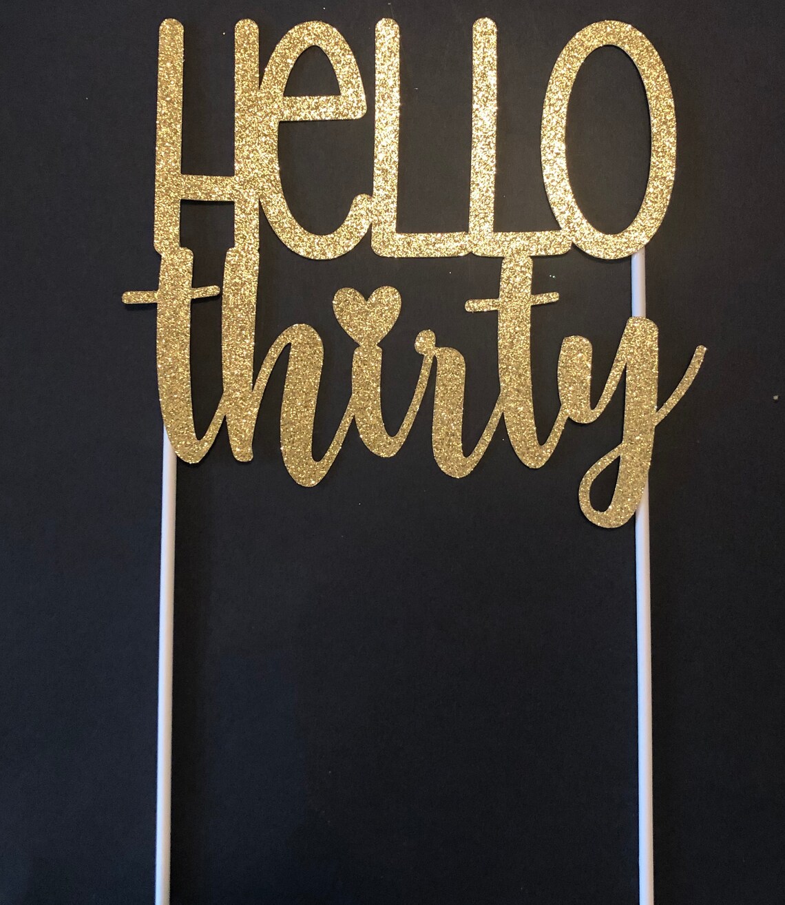 HELLO Thirty Cake Topper THIRTY Cake Topper 30th Birthday | Etsy