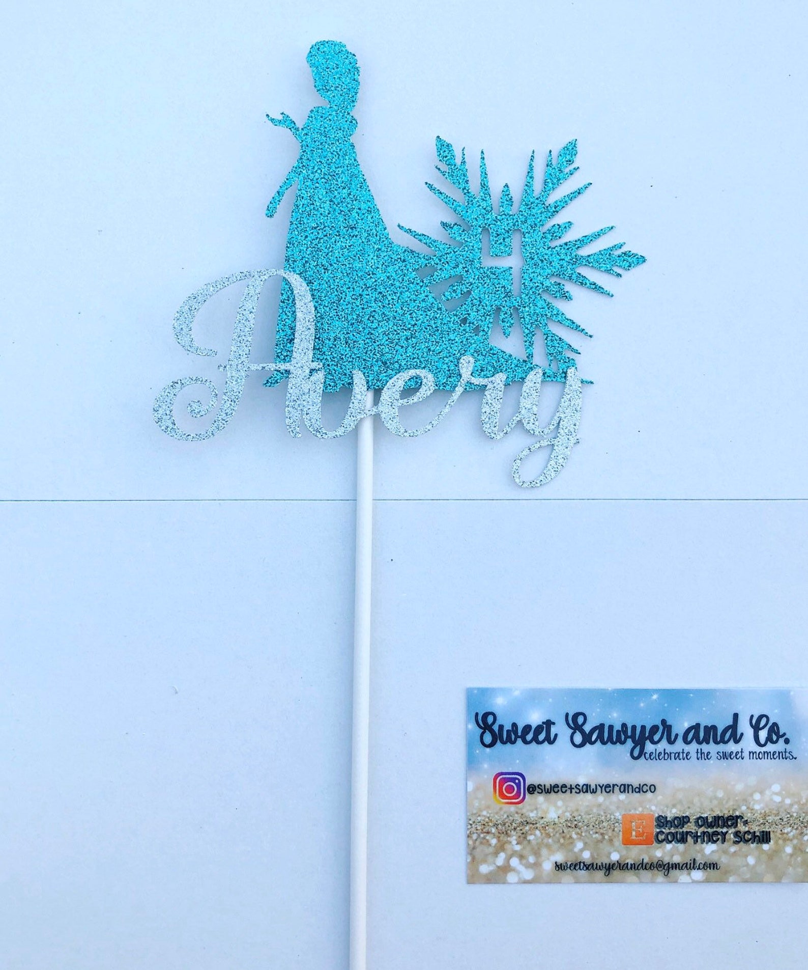 FROZEN Inspired Cake Topper, Personalized Frozen Cake Topper, Elsa Cake ...