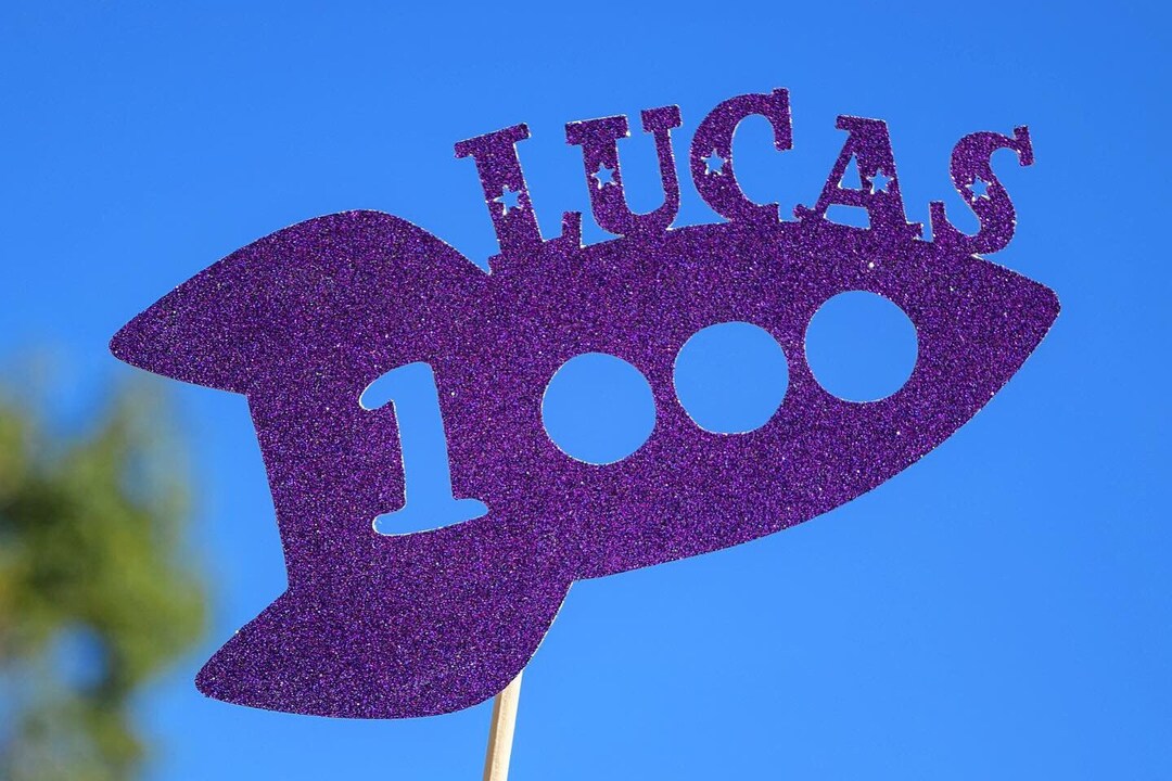 Personalized Rocket Cake Topper, Rocket Name and Age Cake Topper, Space ...