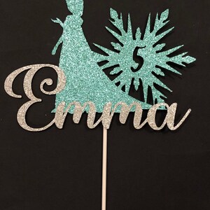 FROZEN Inspired Cake Topper, Personalized Frozen Cake Topper, Elsa Cake ...