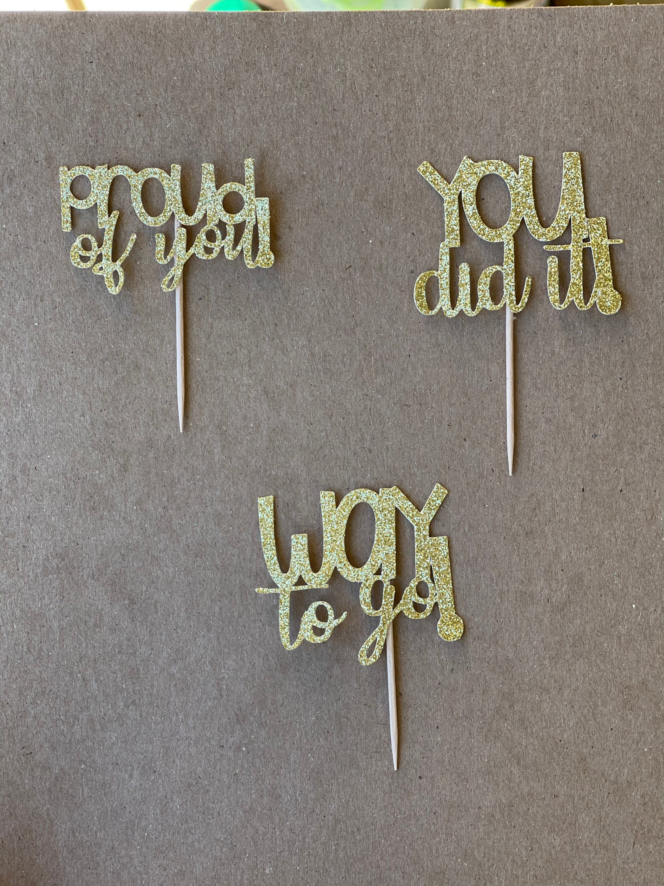 Celebration Cupcake Toppers, Congratulation Cupcake Toppers, Congrats ...