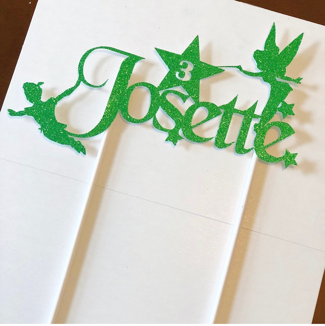 Peter Pan Personalized Cake Topper Tinkerbell Personalized - Etsy