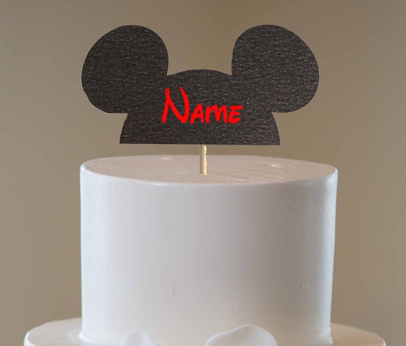 Mouseketeer Mickey Mouse Ears Cake Topper Mickey Ear Hat Cake - Etsy