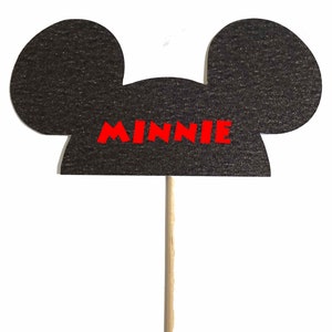 Mouseketeer Mickey Mouse Ears Cake Topper, Mickey Ear Hat Cake Topper ...