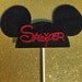 Mouseketeer Mickey Mouse Ears Cake Topper, Mickey Ear Hat Cake Topper ...