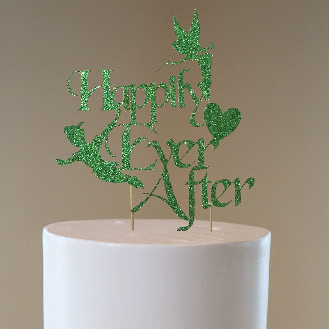 Peter Pan Neverland Wedding Cake Topper, Tinkerbell Wedding Cake Topper ...