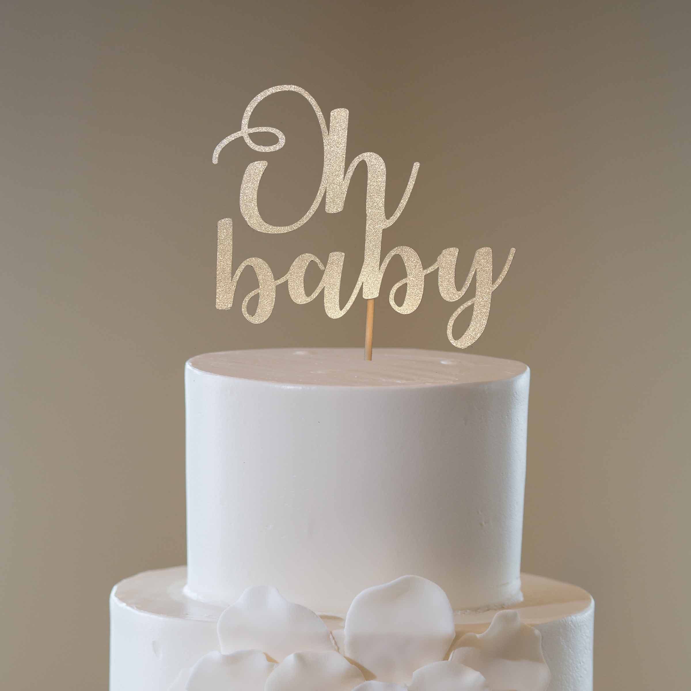 Oh Baby Cake Topper Baby Shower Cake Topper Oh Baby Cupcake - Etsy