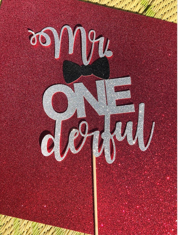 Mr ONE Derful Cake Topper ONE Derful Cake Topper ONE Smash | Etsy