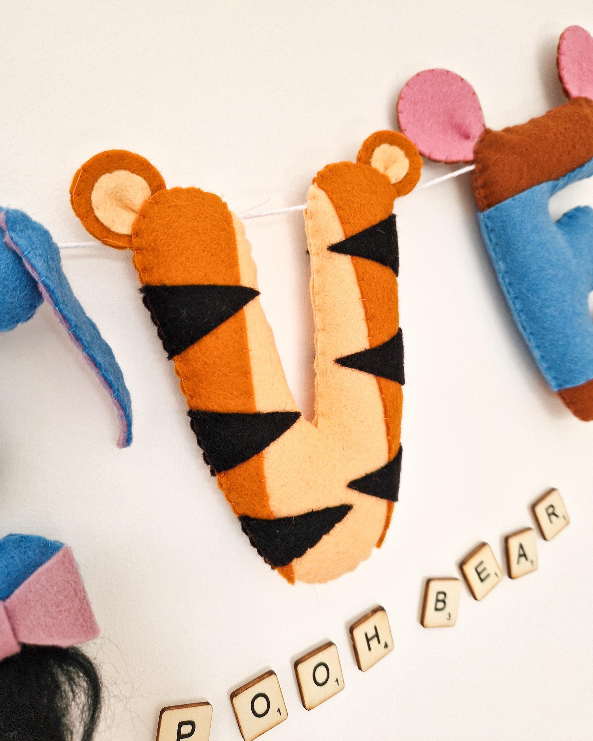 Handmade Winnie the Pooh Bear Inspired Initial Letter Wool Felt Wall ...