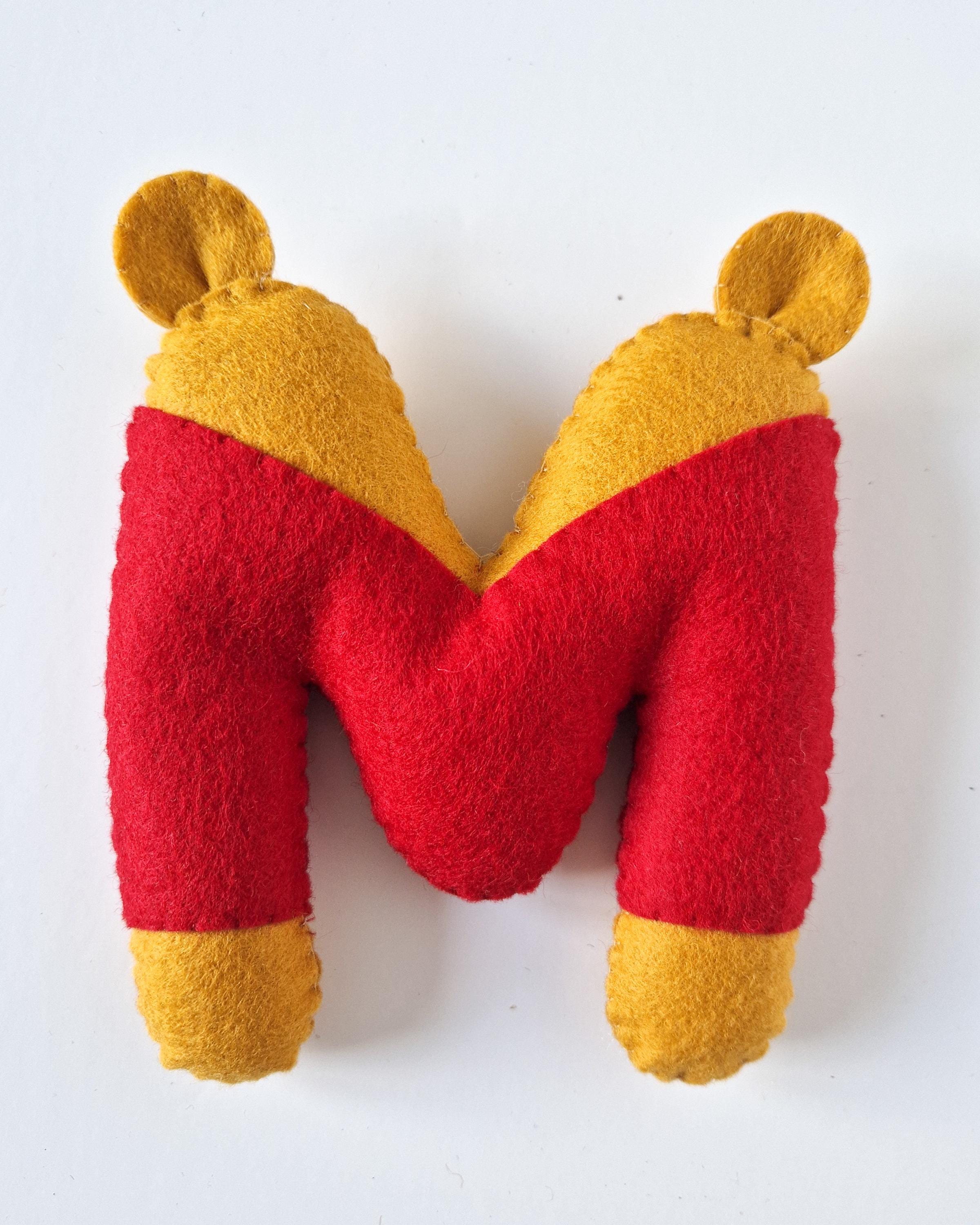 Handmade Winnie the Pooh Bear Inspired Initial Letter Wool Felt Wall ...