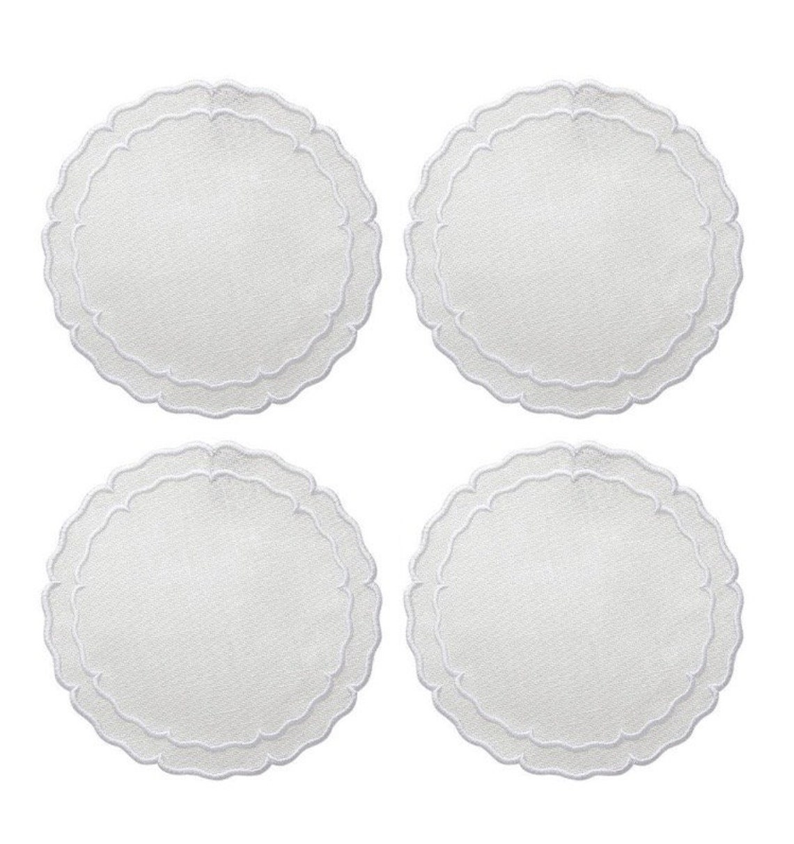 Set of 4 Treated Linen Coasters | Etsy