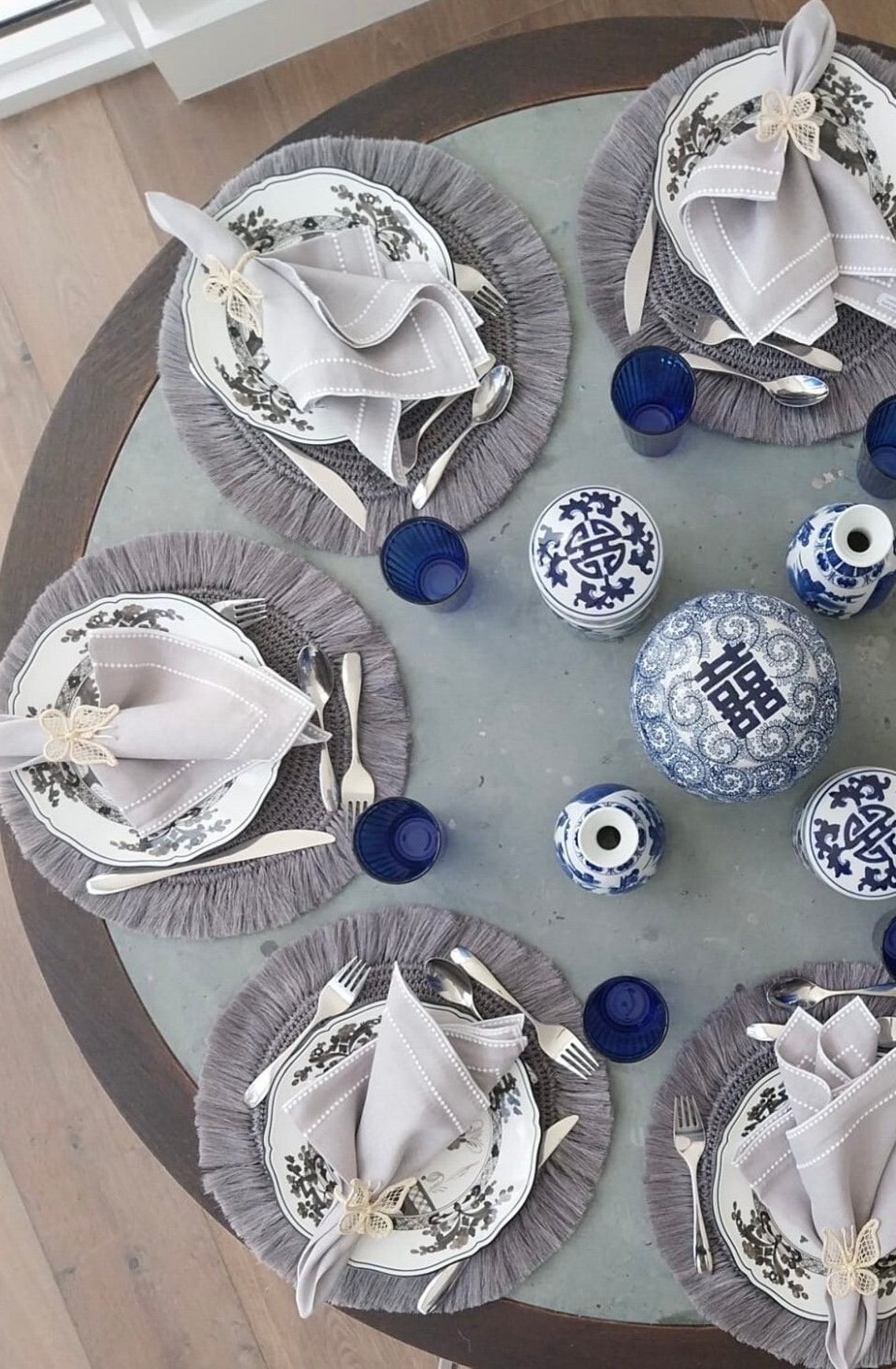 Fique Fiber Grey Placemats, Set of 4 - Etsy