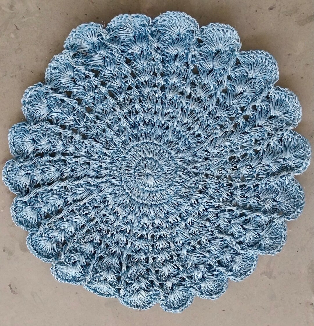 Fique Fiber Blue Placemats, Set of 4 - Etsy
