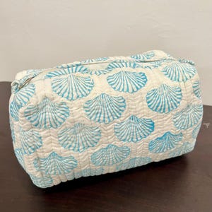 Cosmetic Bag, Quilted, Block Print Fabric - Etsy