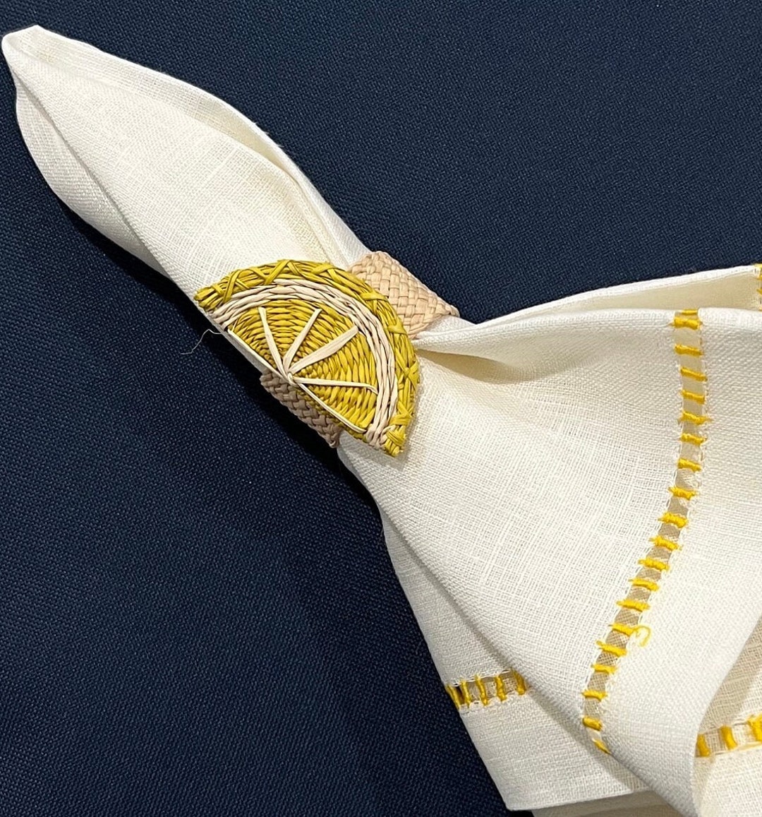 Lemon Napkin Rings, Set of 6 - Etsy