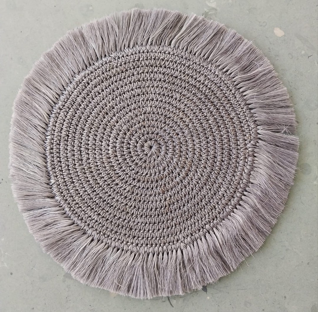 Fique Fiber Grey Placemats, Set of 4 - Etsy