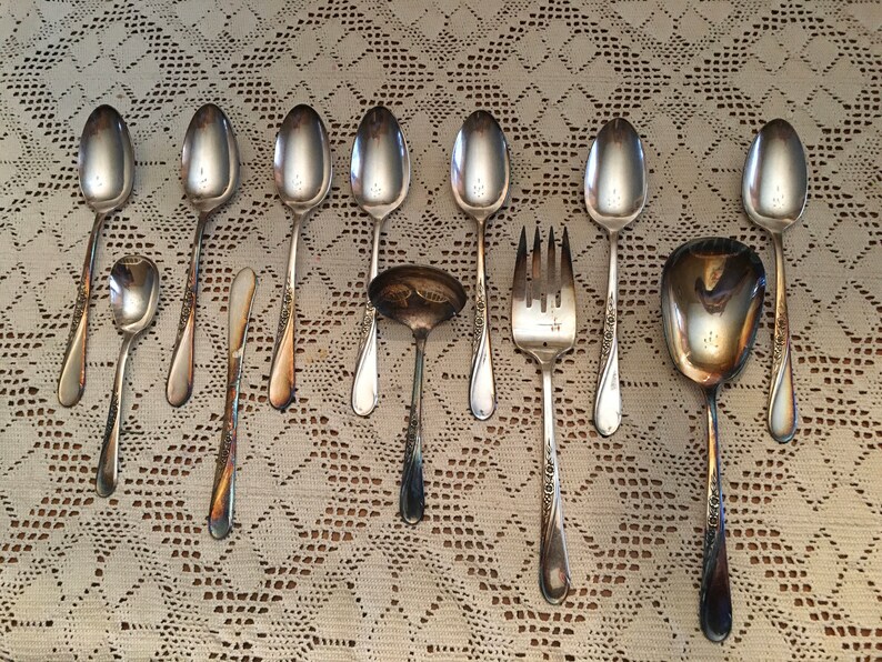WM Rogers & Son 'spring Flower' Silver-plated Flatware 1950'S - Etsy