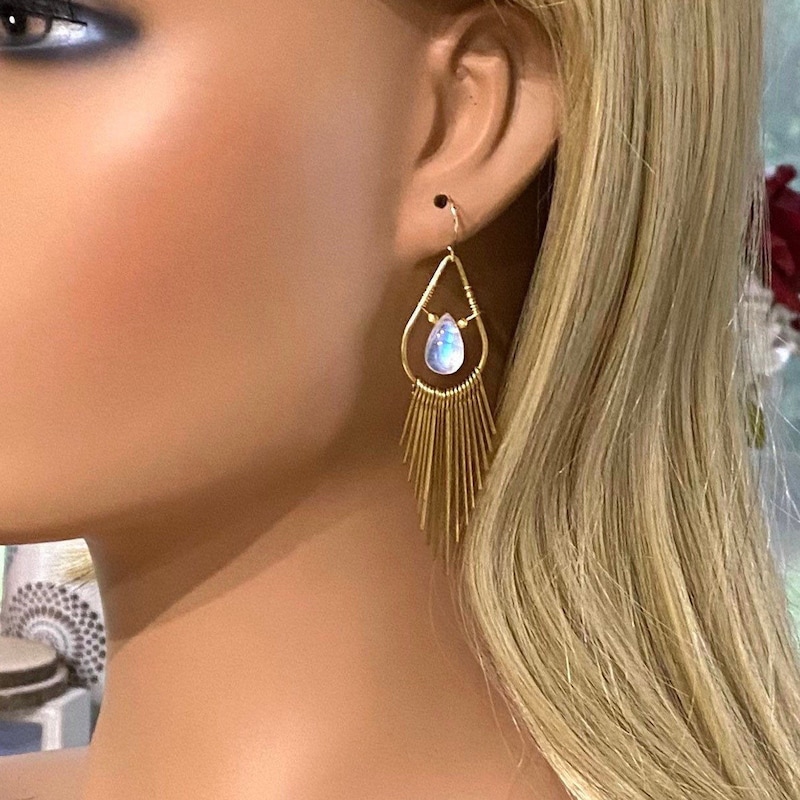 Moonstone Drops - Etsy