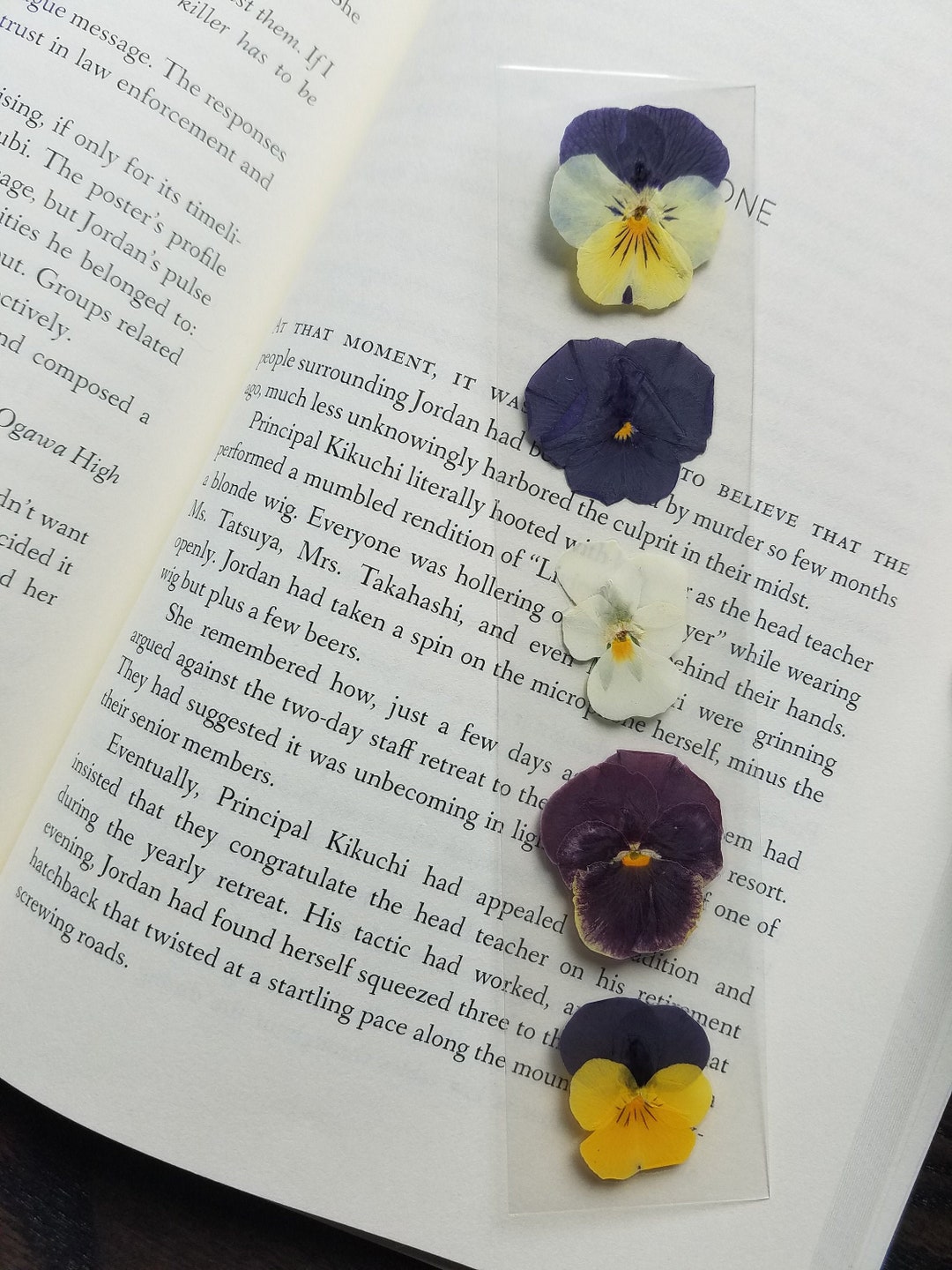 Pressed Violets Bookmark - Etsy