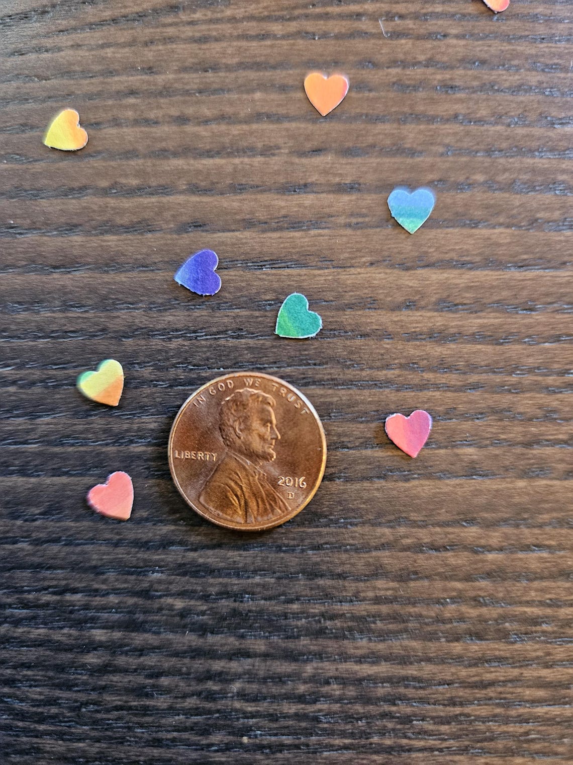 Mini Rainbow Heart Confetti - Etsy