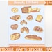 Bread Stickers - Baked Bread, Food Sticker Sheet for Journal, Presents ...