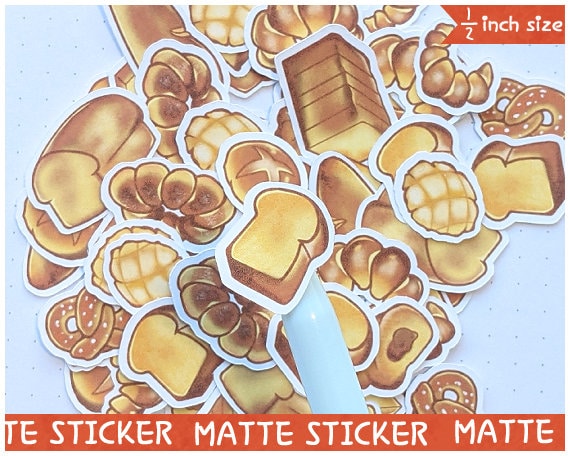 Bread Stickers Baked Bread Food Sticker Sheet for Journal - Etsy