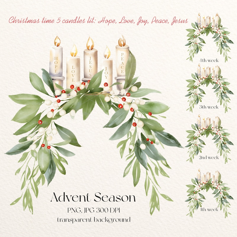 Neutral Advent Candle - Etsy