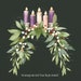 Christmas Candles Catholic Advent Wreath Clipart PNG Winter Garland ...