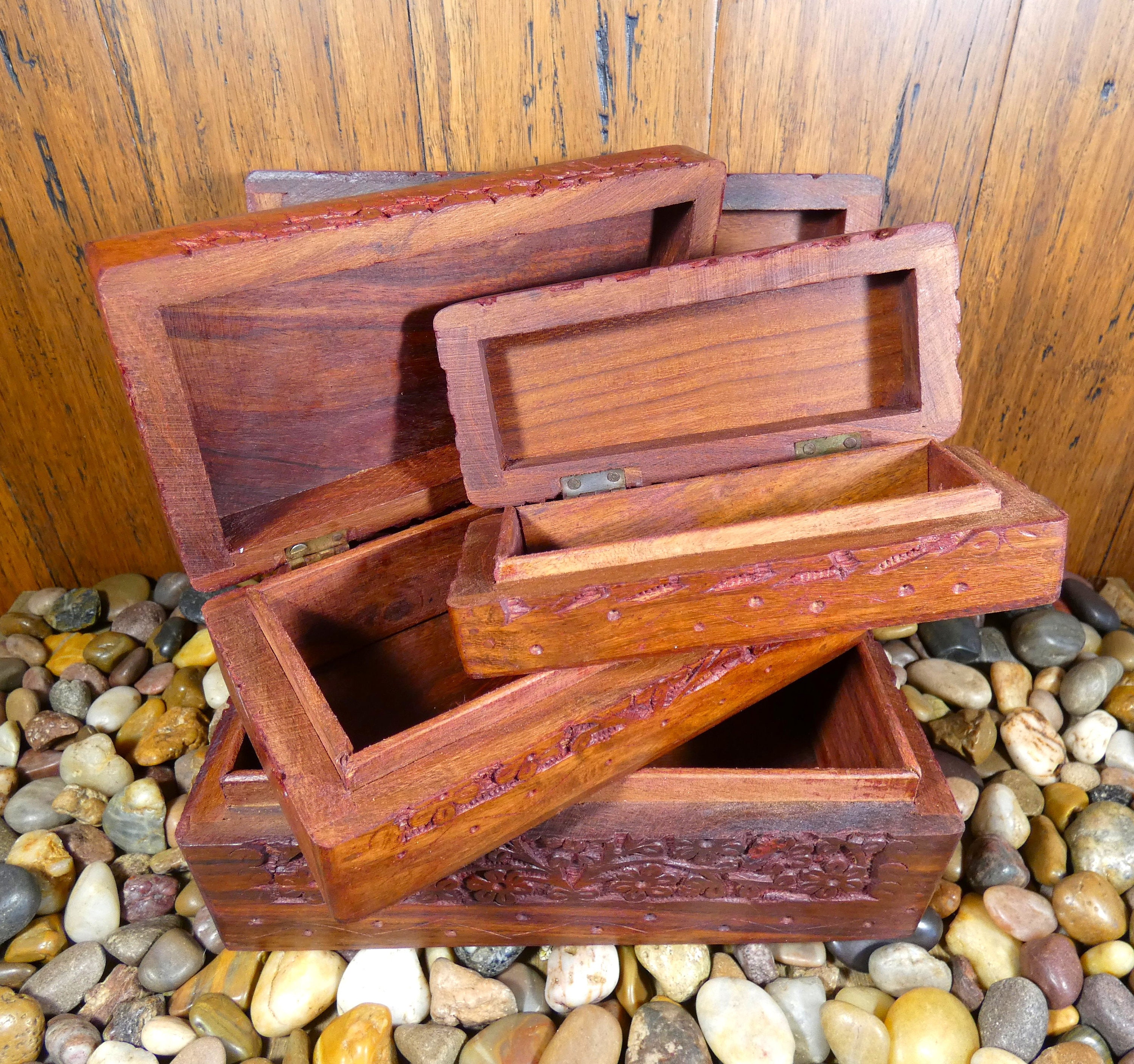 Pentagram Triple Nesting Box Set - Pentagram Boxes, Wiccan Boxes, Stash ...