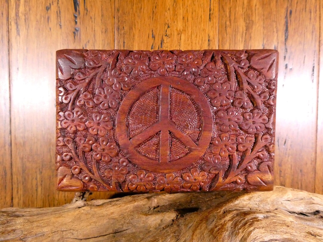 Reverse Peace Sign Box 4 X 6 - Peace Sign Box, Peace, Hippie, Stash Box ...