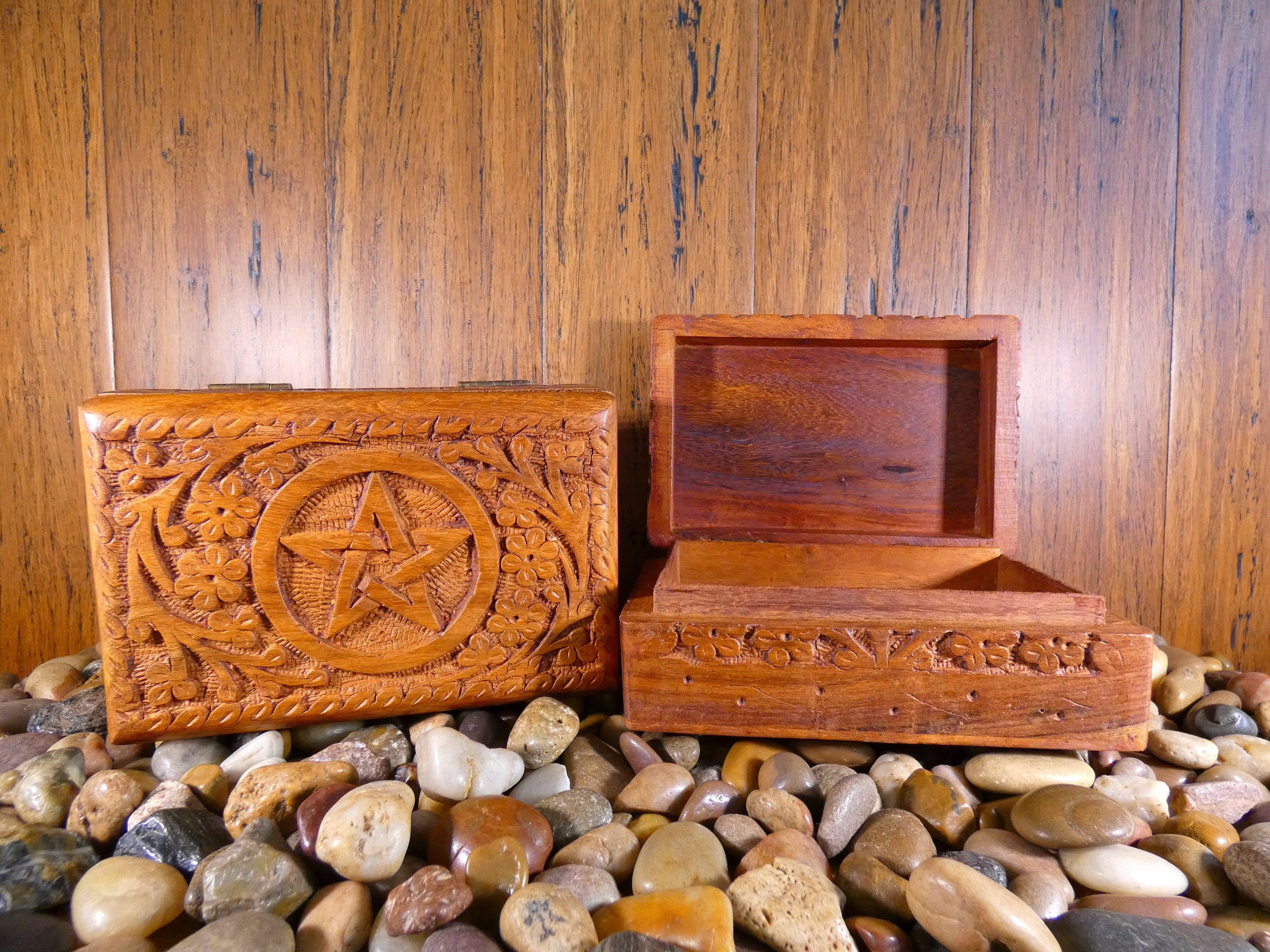 Hand Made Pentagram Indian Wooden Box Pentagram Pentagram | Etsy