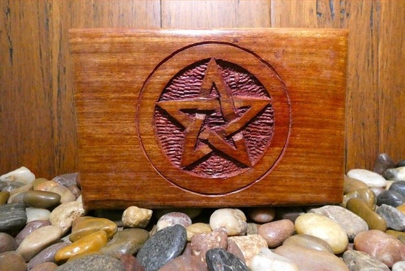 Hand Made Pentagram Indian Wooden Box Pentagram Box Wicca - Etsy