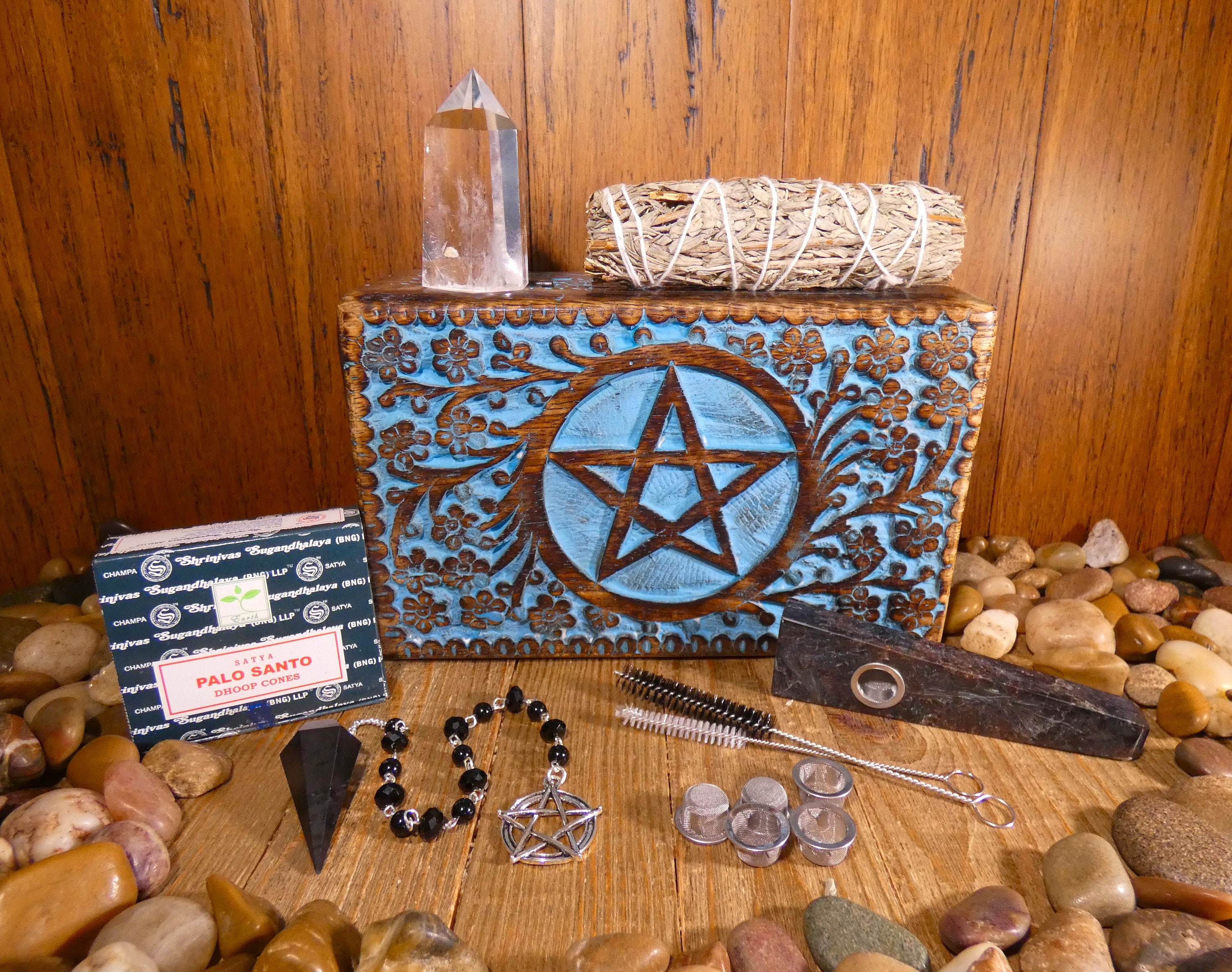 Large Wiccan Pentagram Gift Box Wicca Wiccan Wiccan Gift | Etsy