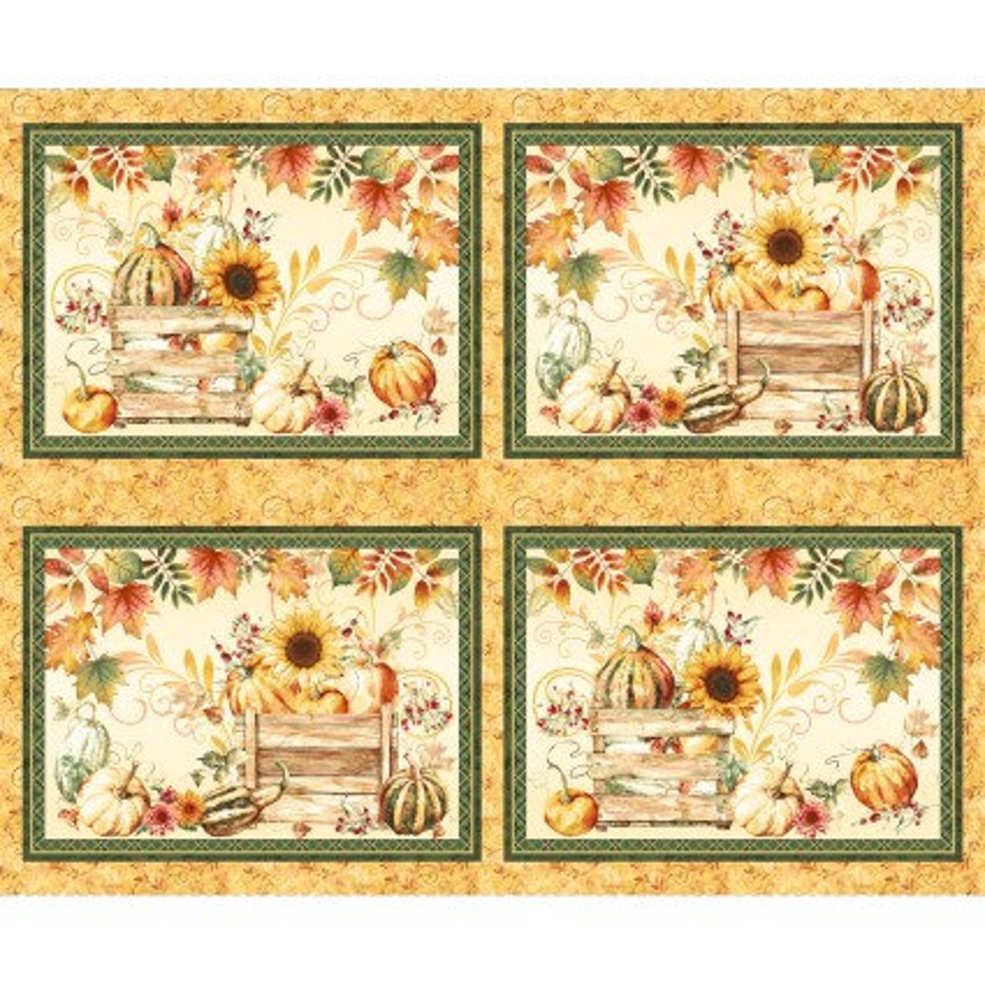 Fall Into Autumn Placemats Panel Art Loft Studio E Sold - Etsy