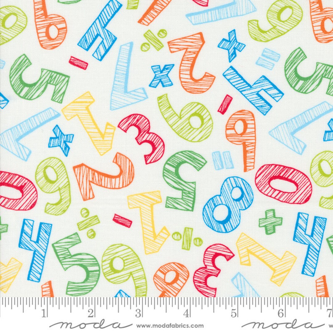 Back to School - Numbers - Stacy Iest Hsu - 4 Color Options - Moda ...