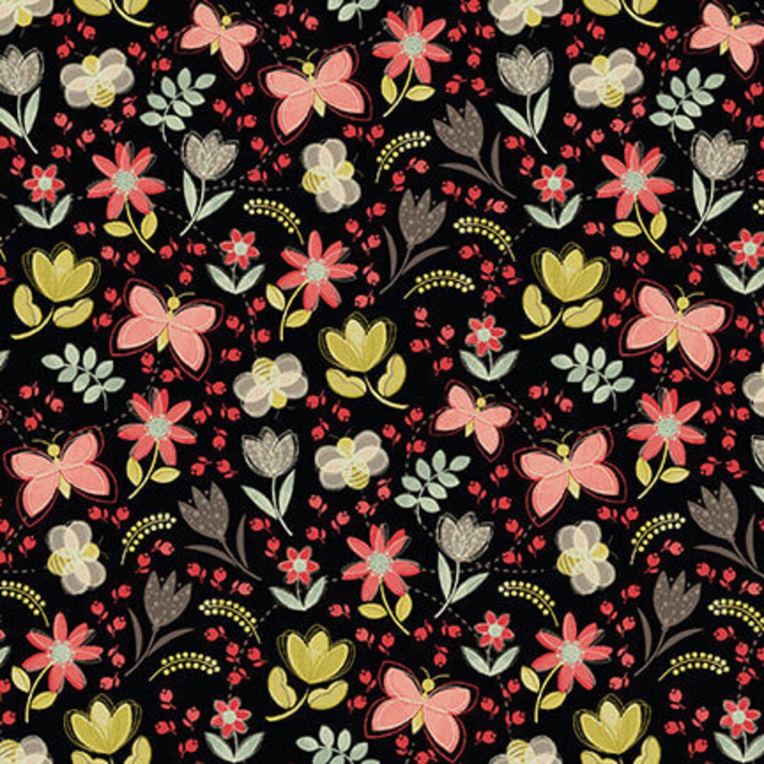 Love You Sew Tossed Floral - Nancy Archer - Studio E Fabrics - Cut From ...